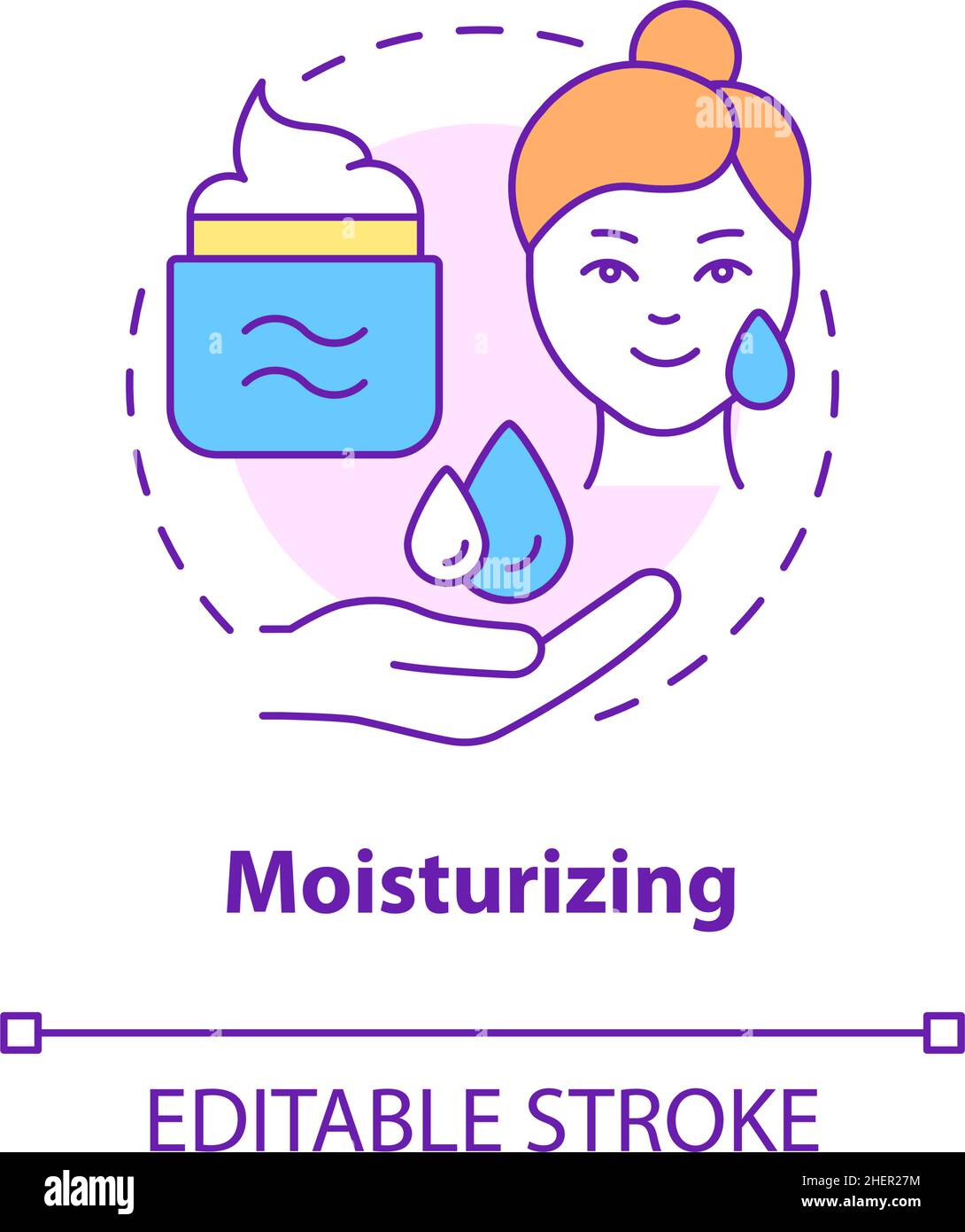 Moisturizing concept icon Stock Vector Image & Art - Alamy