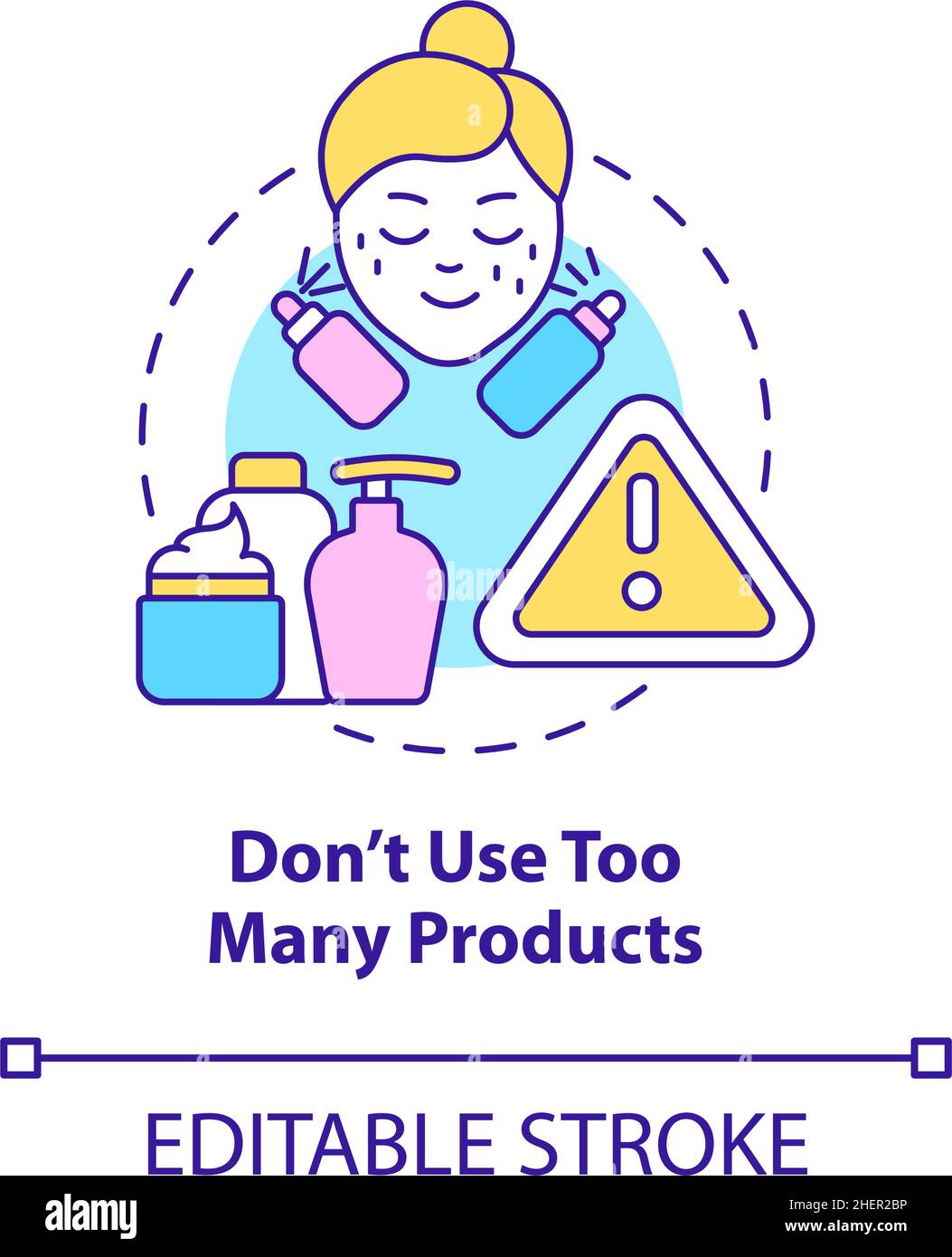 Dont use too many products concept icon Stock Vector Image & Art - Alamy