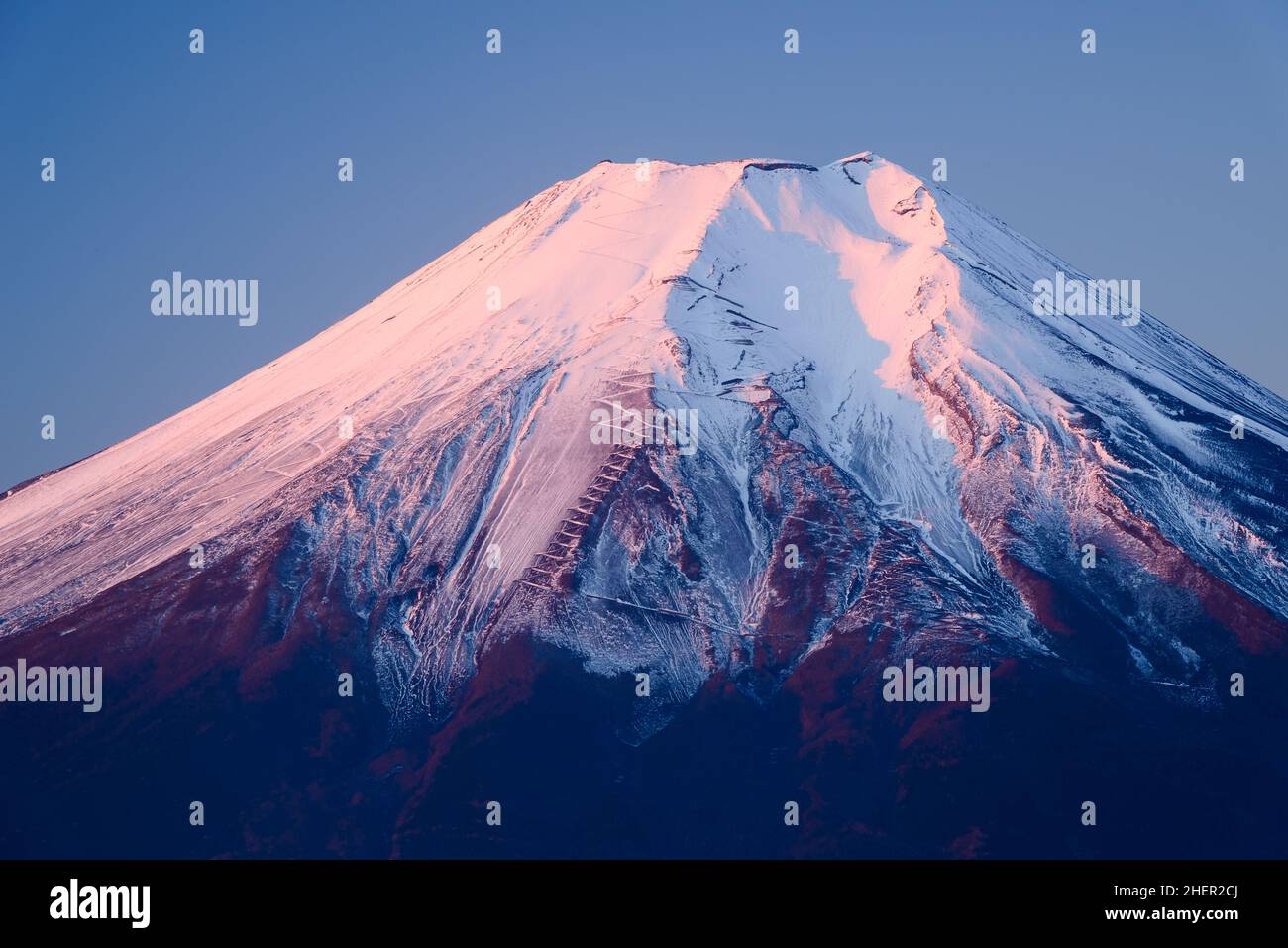 Red Fuji From Oshino Village Stock Photo - Alamy