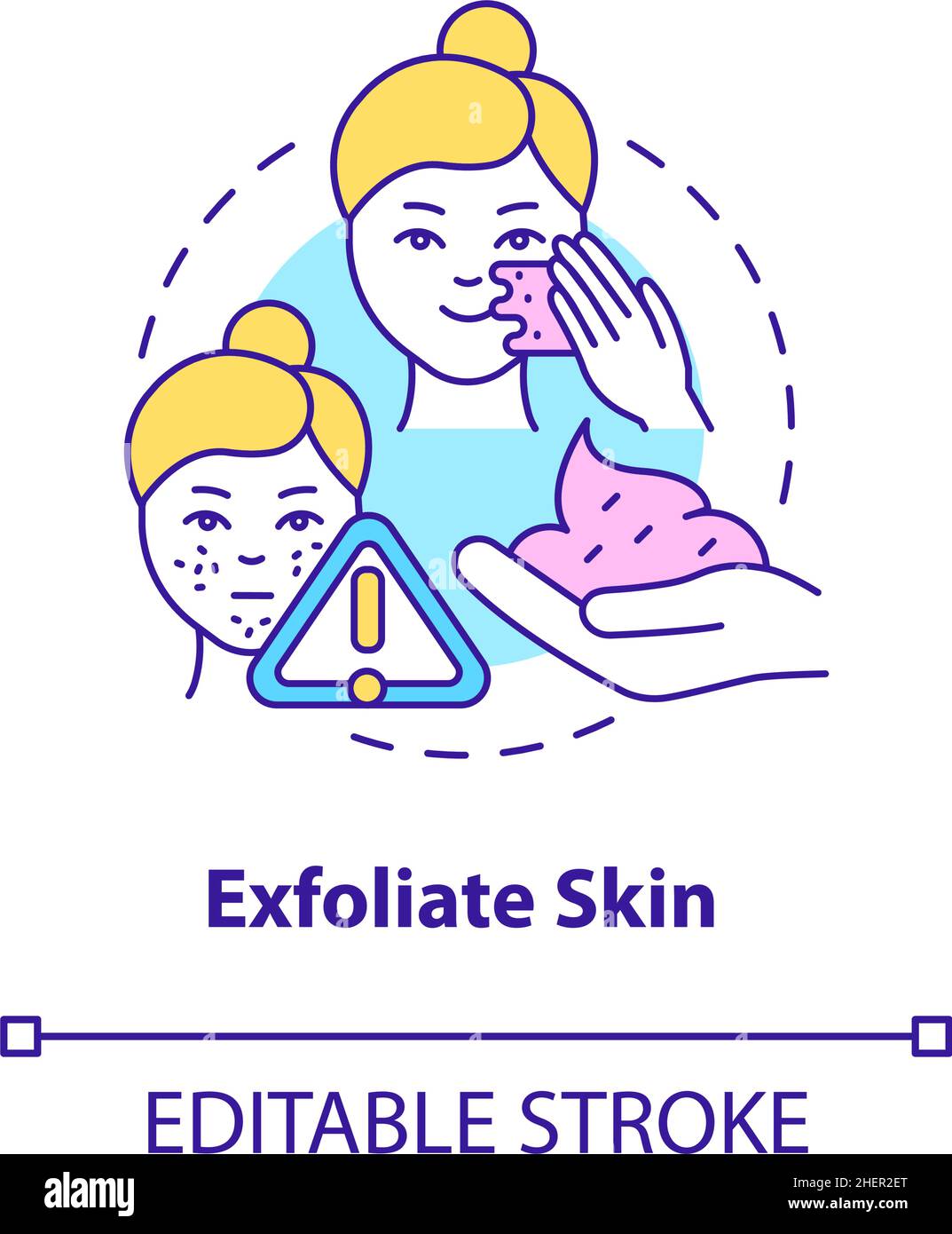 Exfoliate skin concept icon Stock Vector Image & Art - Alamy