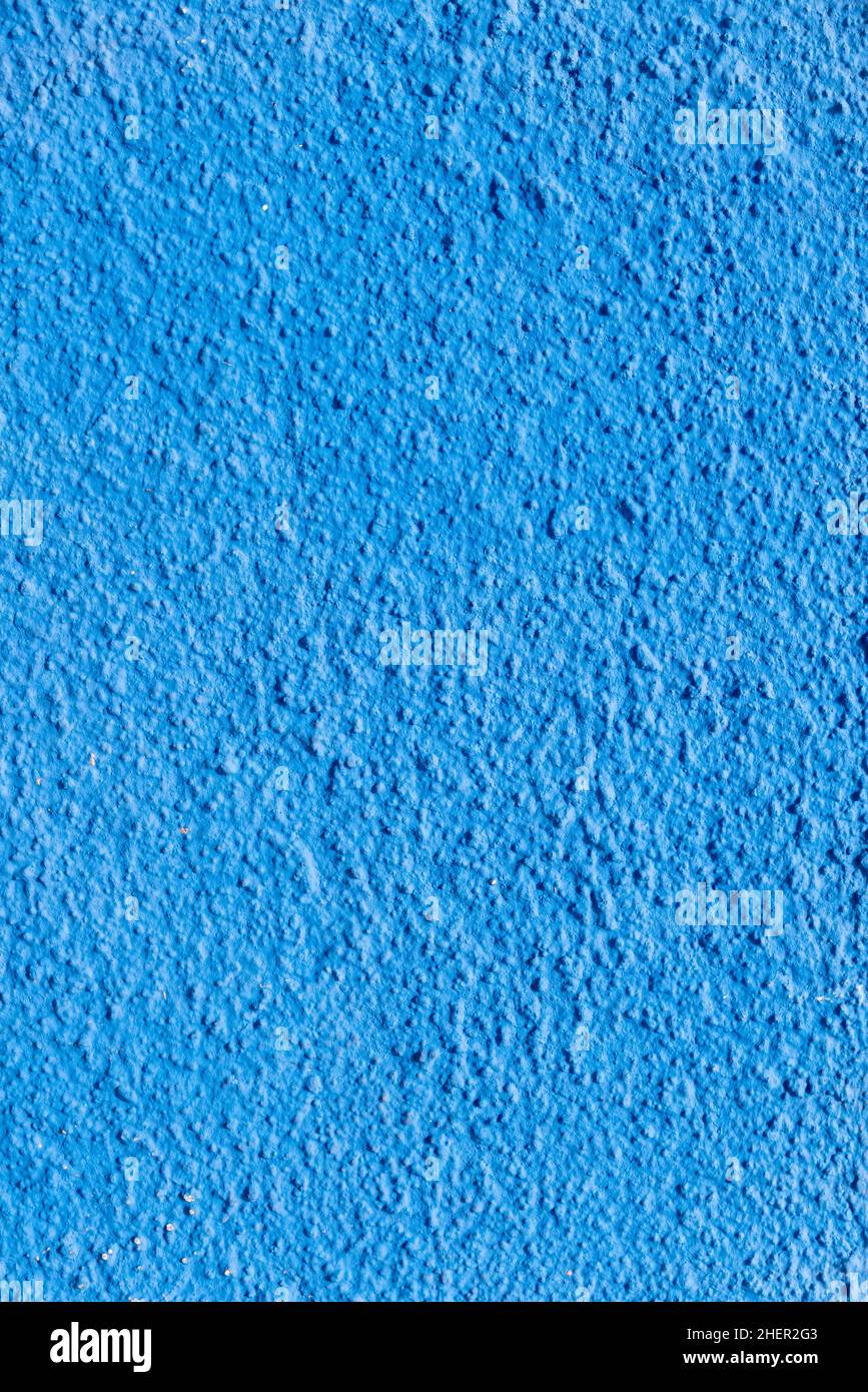 view to blue plaster wall as harmonic mediterranean background Stock ...