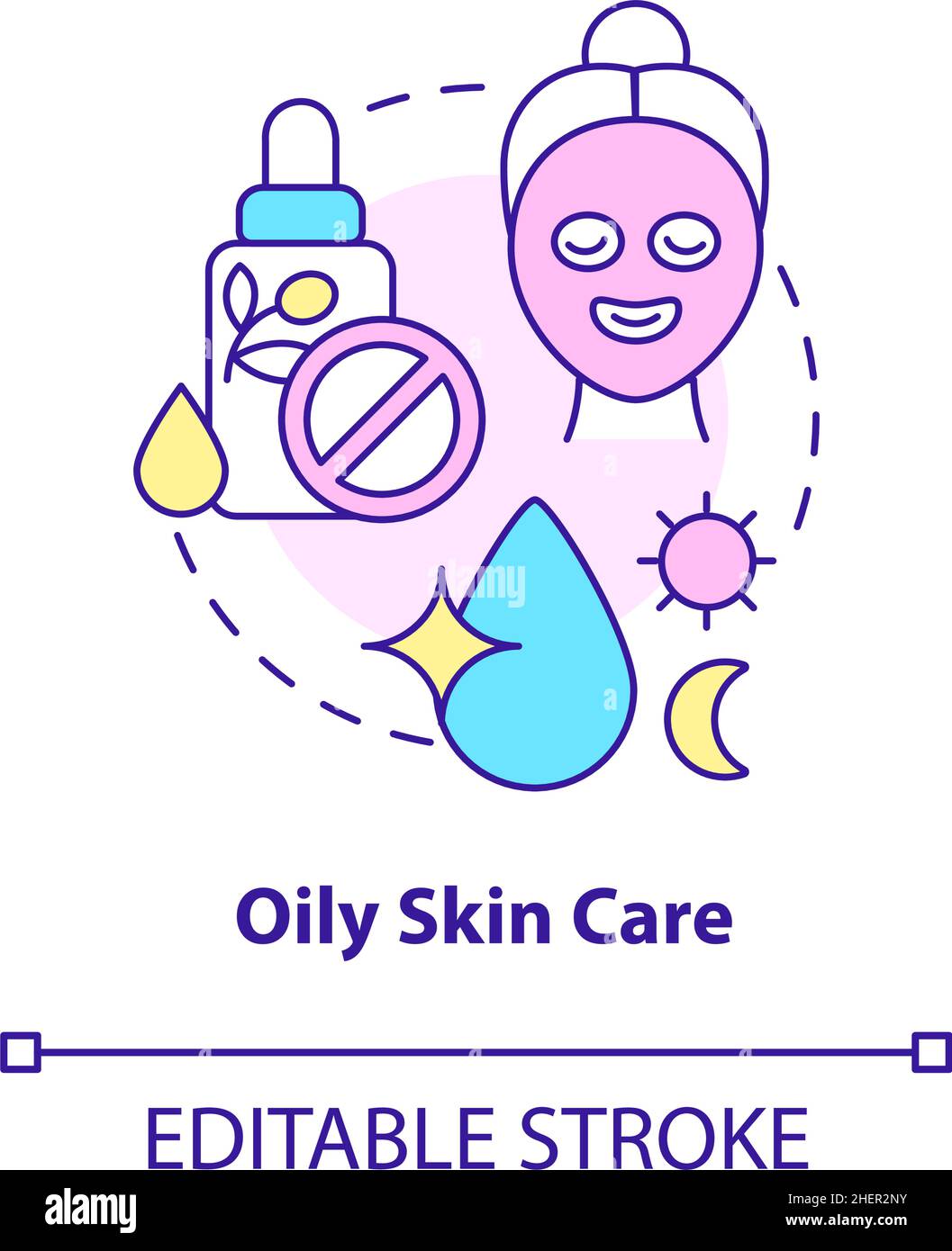 Oily skin Stock Vector Images - Alamy