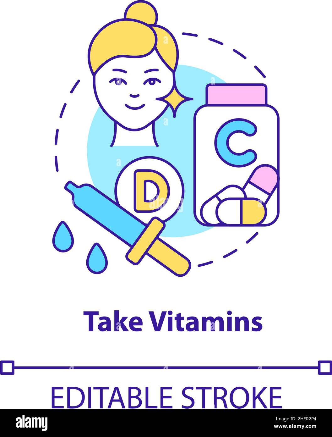 Take vitamins concept icon Stock Vector Image & Art - Alamy