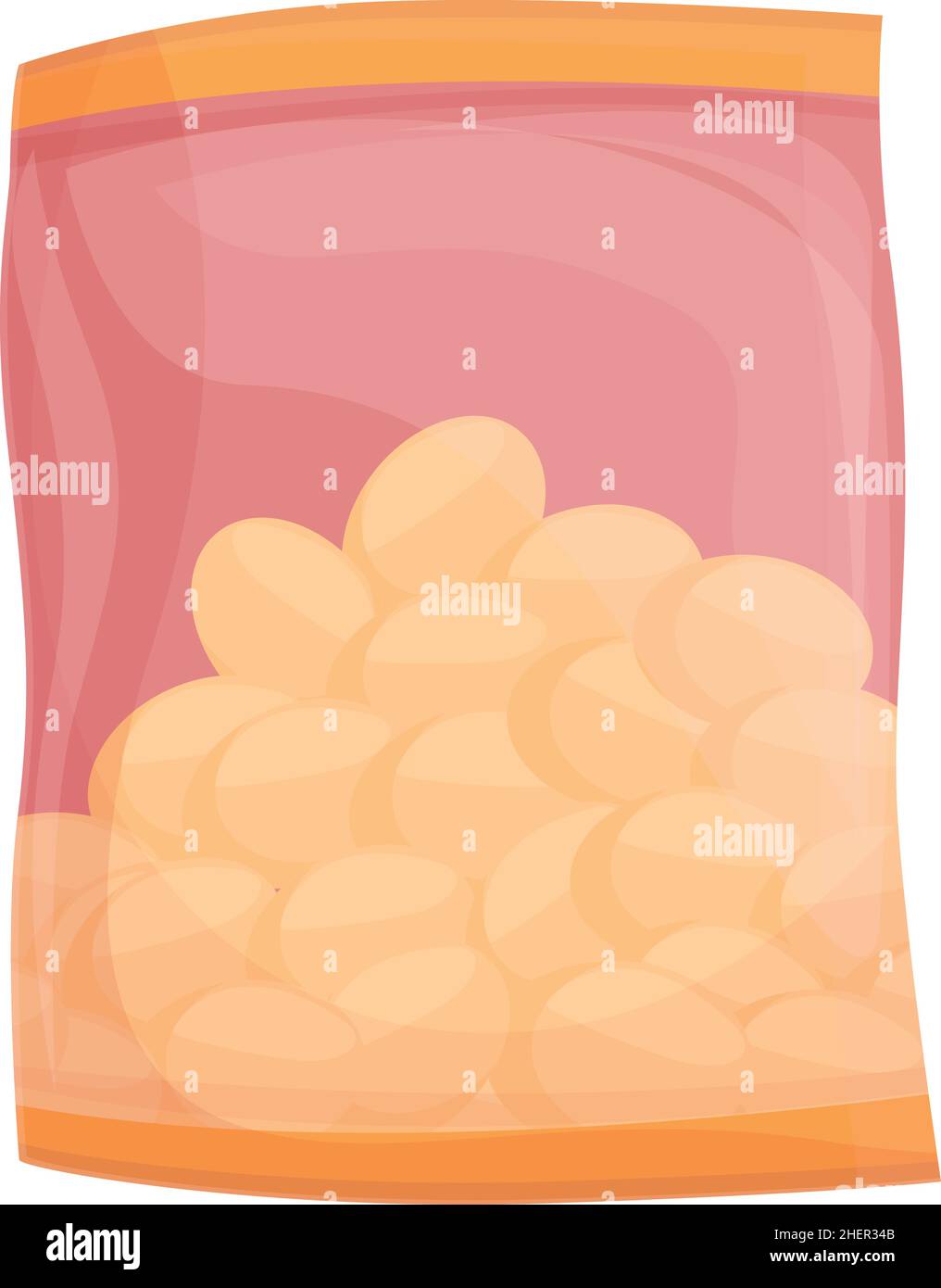 Bag with nuts icon cartoon vector. Peanut sack. Healthy seed Stock ...