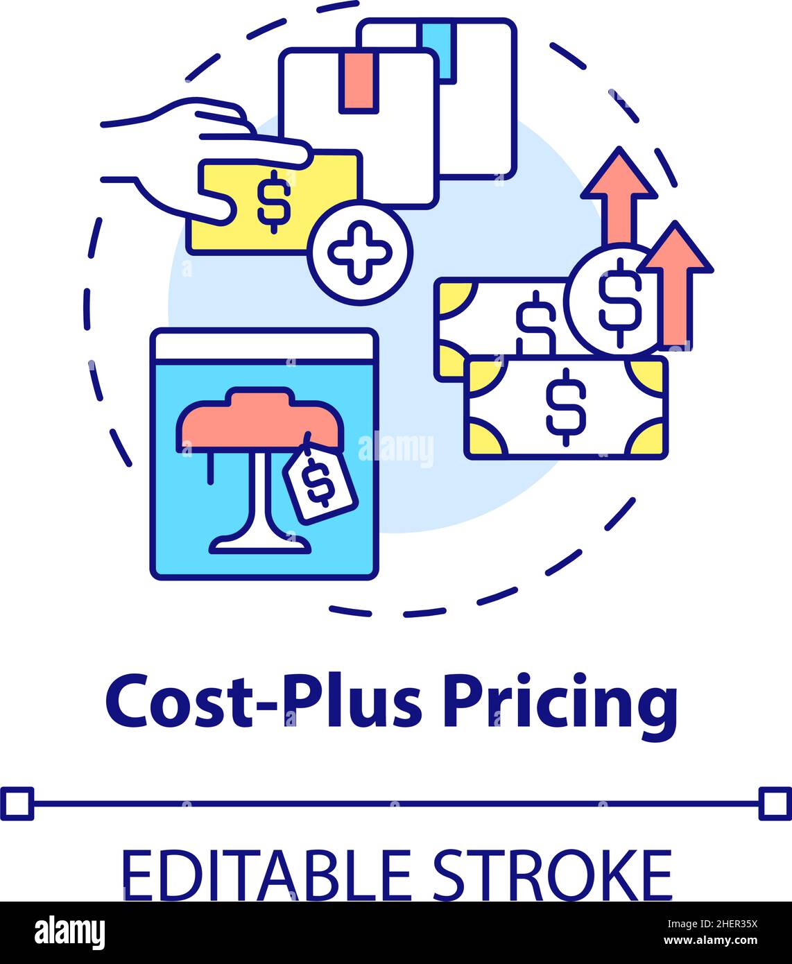 Cost-plus pricing concept icon Stock Vector Image & Art - Alamy