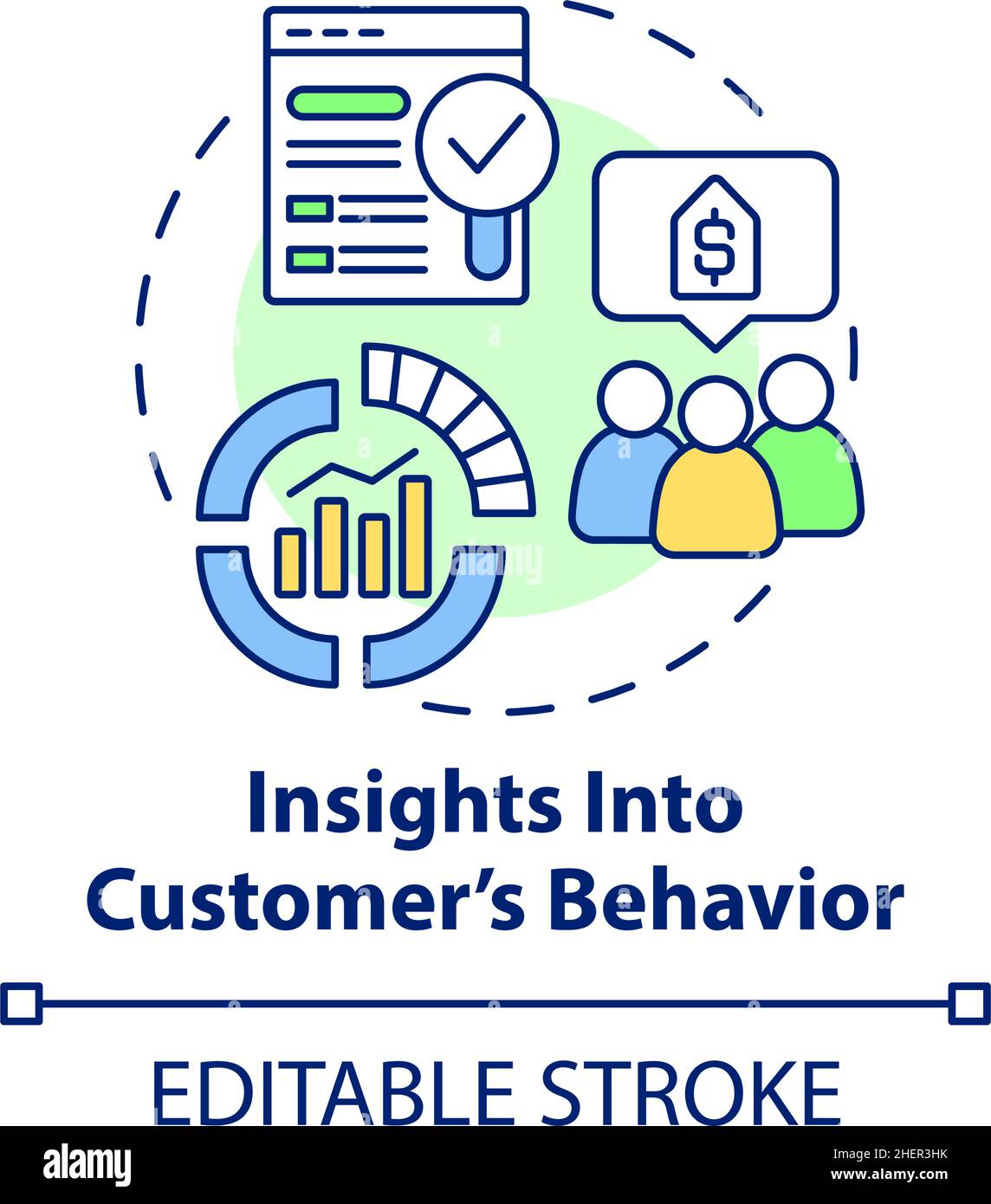 Insights into customer behavior concept icon Stock Vector Image & Art ...
