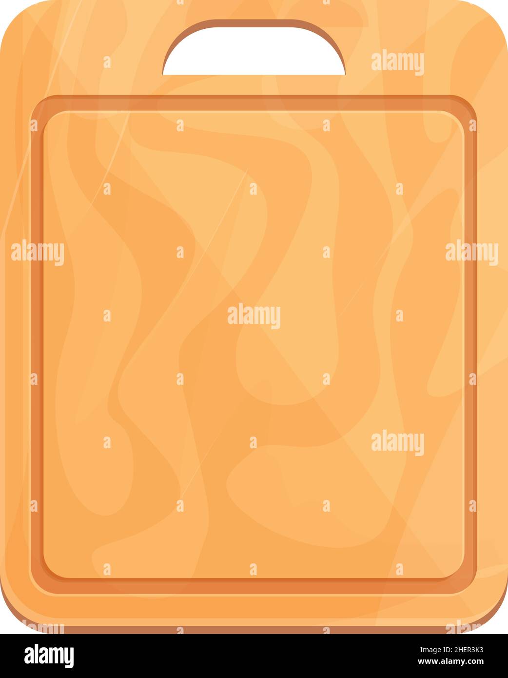 Square board icon cartoon vector. Wooden kitchen. Cooking food Stock ...