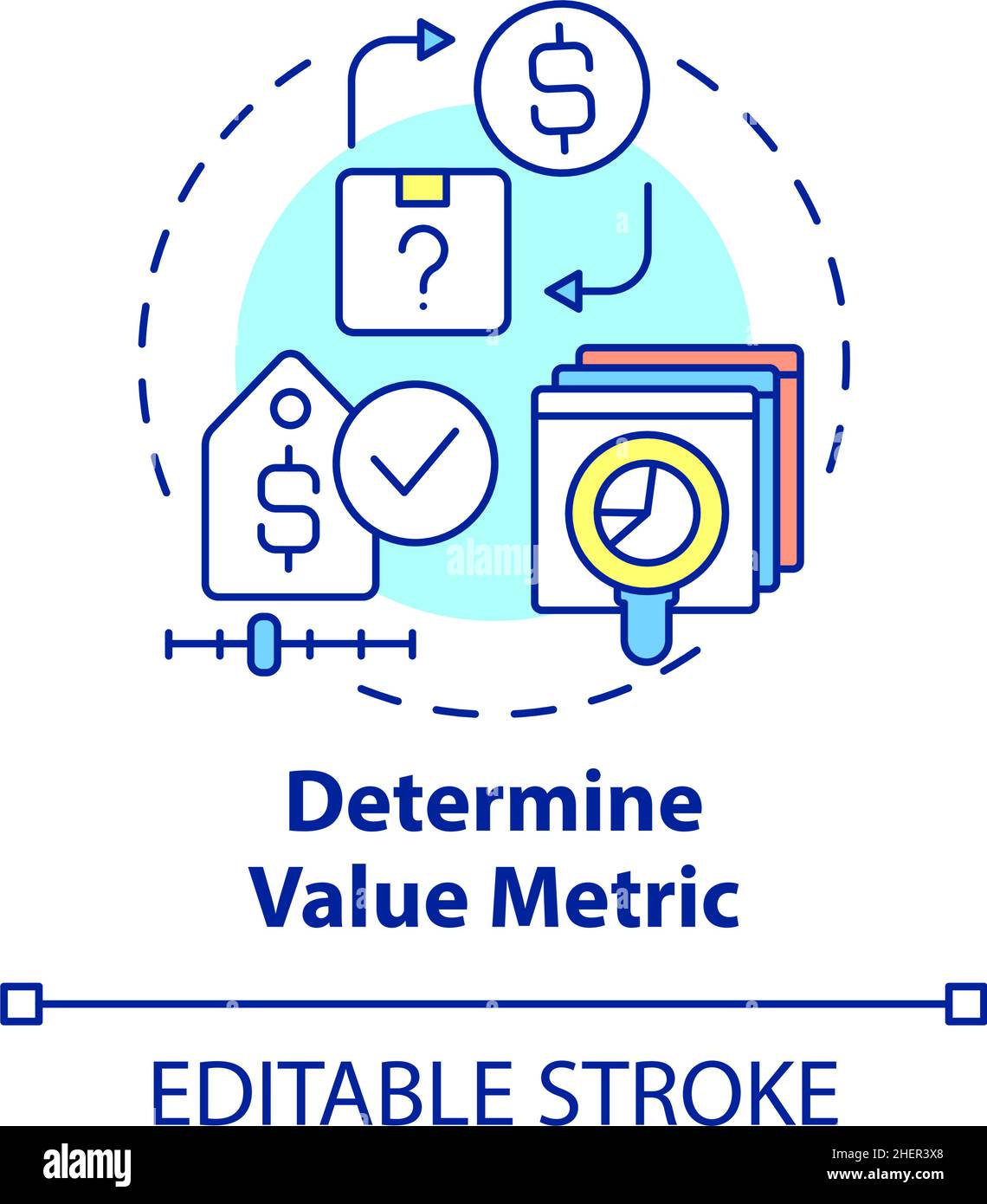 Determine value metric concept icon Stock Vector Image & Art - Alamy