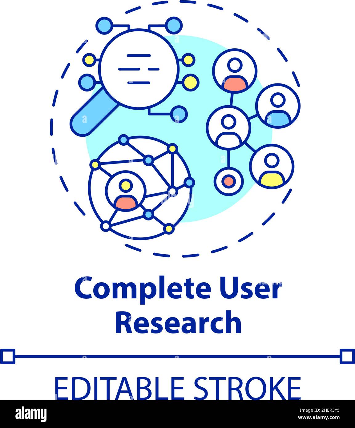 Complete user research concept icon Stock Vector Image & Art - Alamy