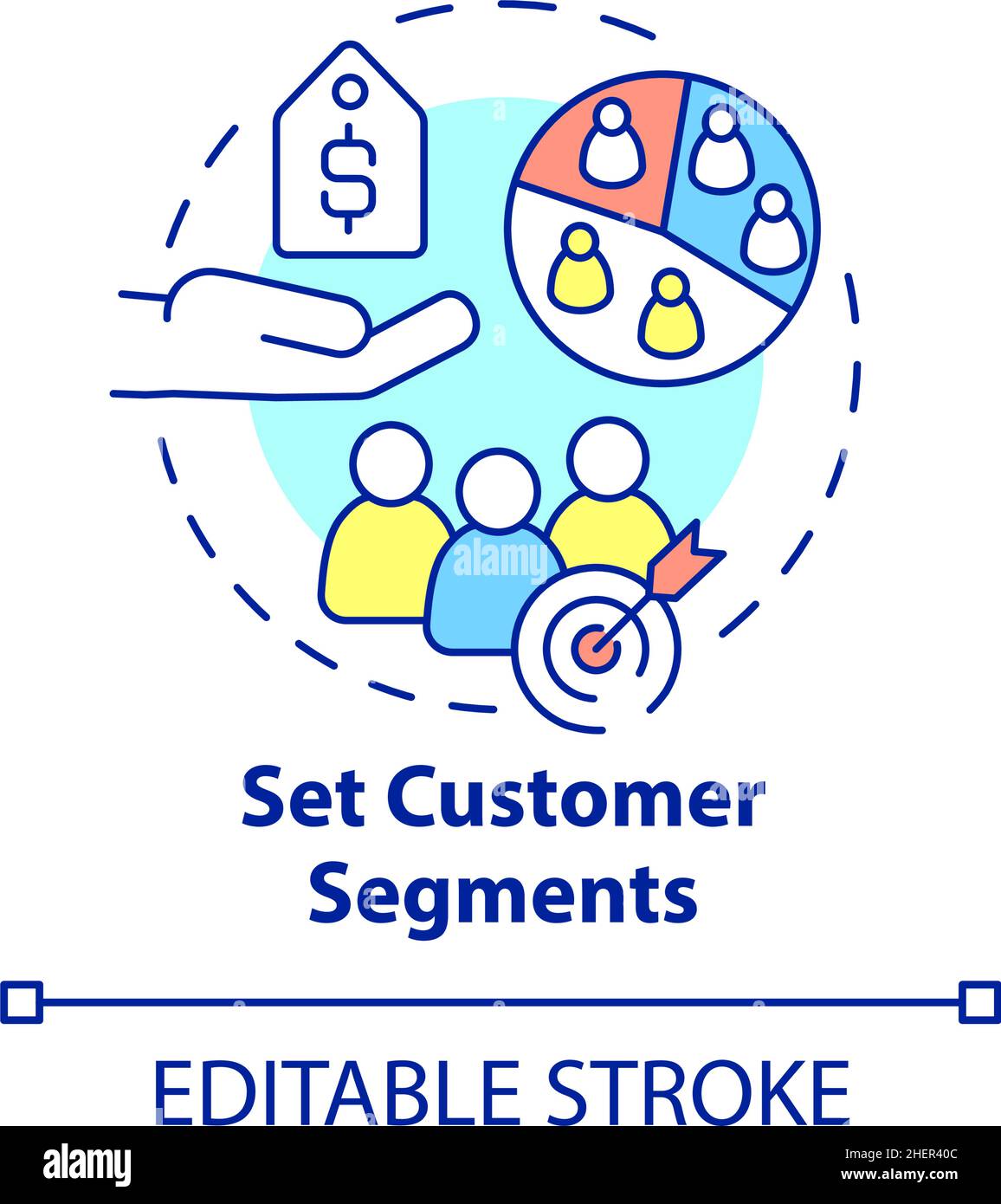 Set customer segments concept icon Stock Vector Image & Art - Alamy