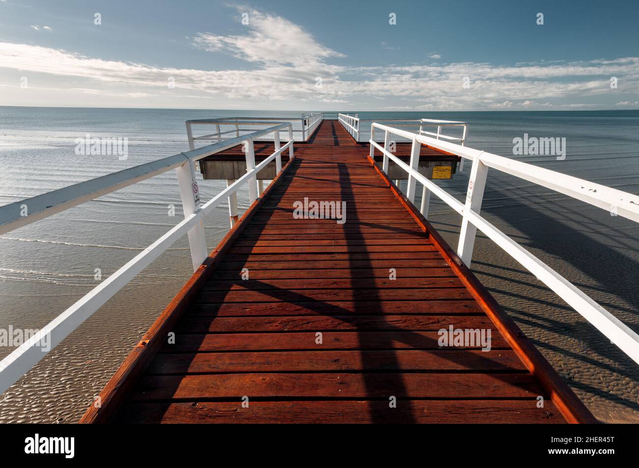 Beautiful Scarness Jetty in late light Stock Photo - Alamy