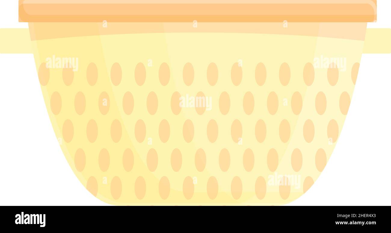 Colander sieve icon cartoon vector. Kitchen pasta. Cooking boil Stock ...