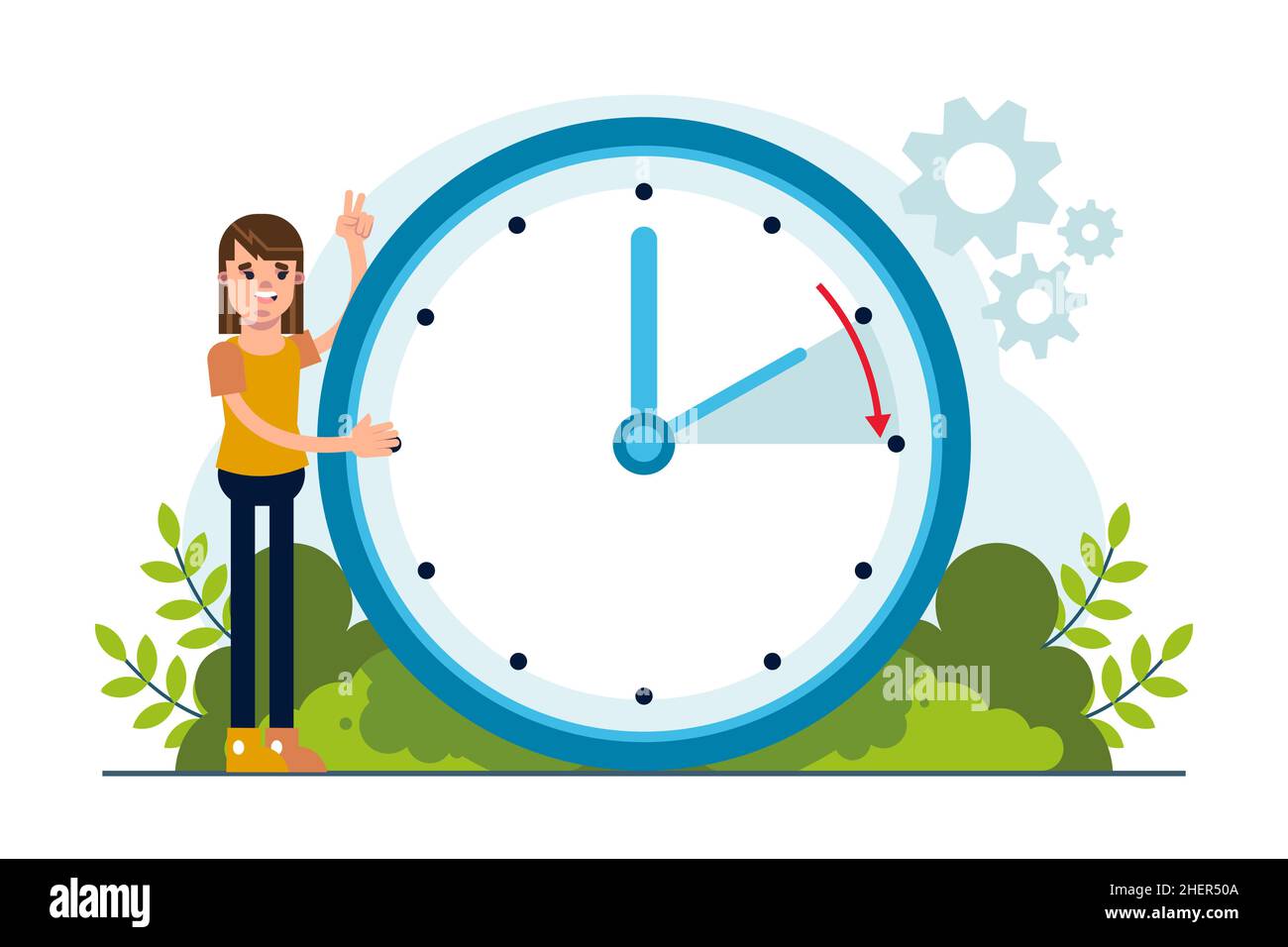 Flat spring forward illustration Vector illustration Stock Vector Image ...