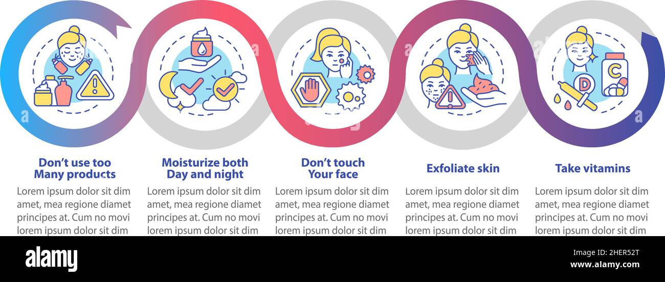 Skincare tips loop infographic template Stock Vector Image & Art - Alamy