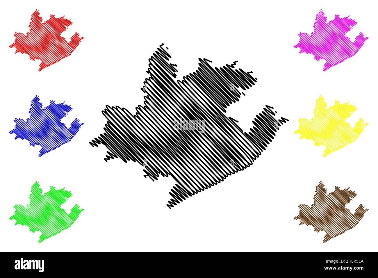 Visakhapatnam district (Andhra Pradesh State, Republic of India) map ...