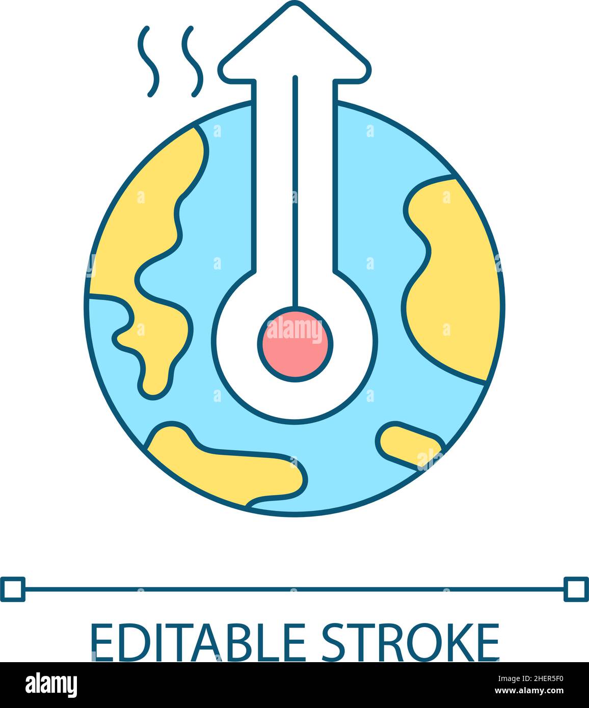 Global warming RGB color icon Stock Vector Image & Art - Alamy