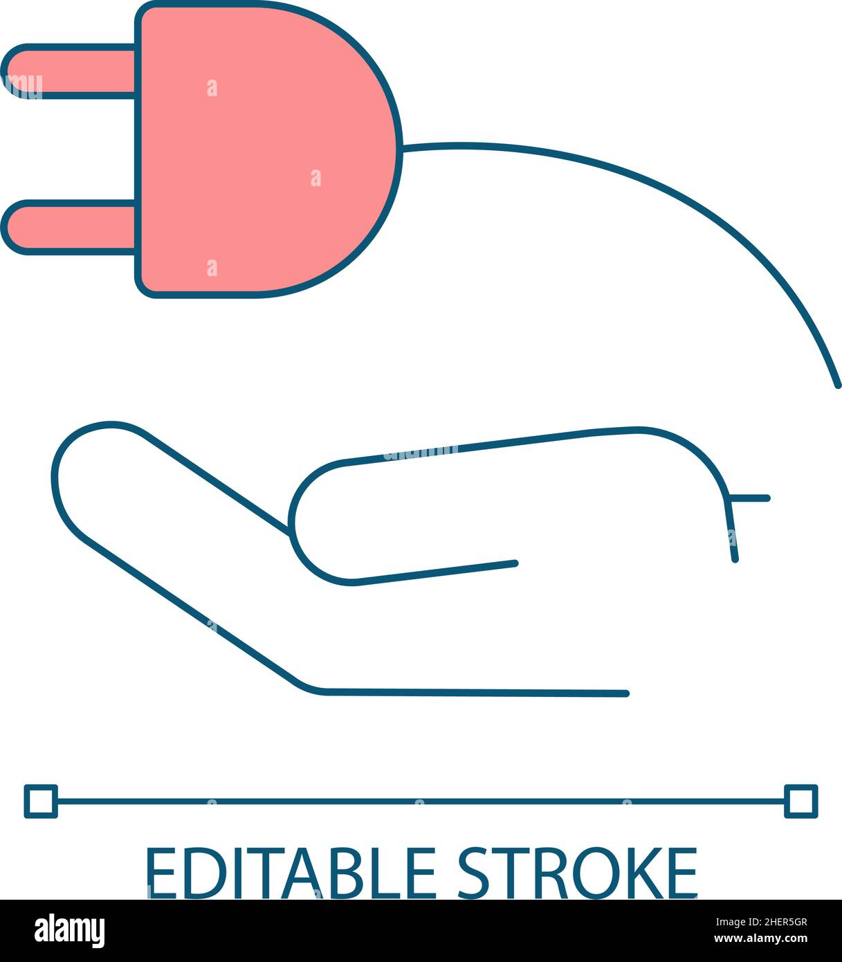 Pull plugs RGB color icon Stock Vector Image & Art - Alamy