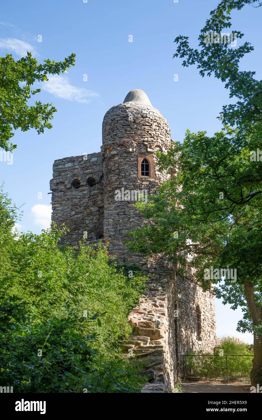 old historic Rossel building at the Niederwald Memorial in Ruedesheim ...