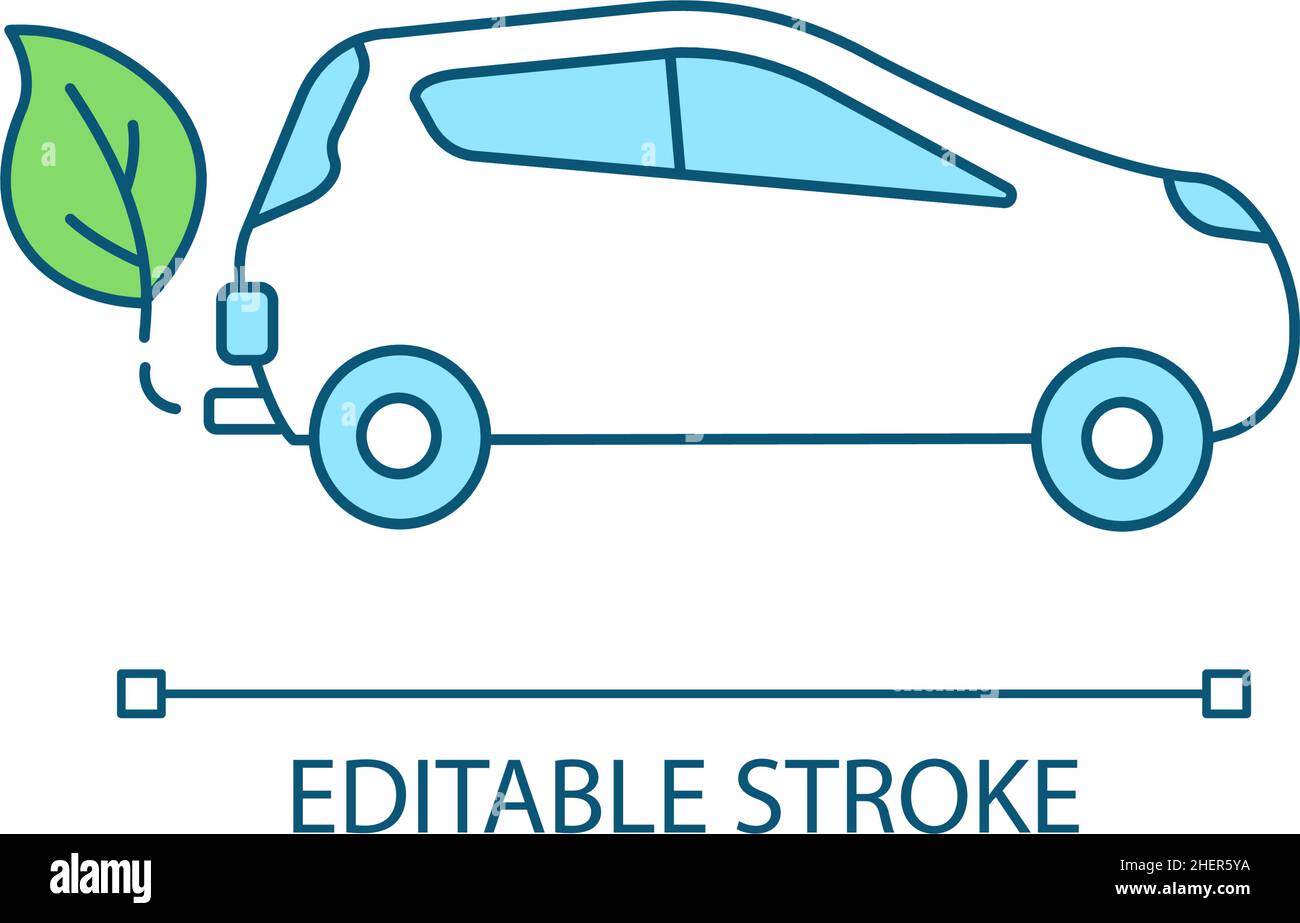 Electric car RGB color icon Stock Vector Image & Art - Alamy