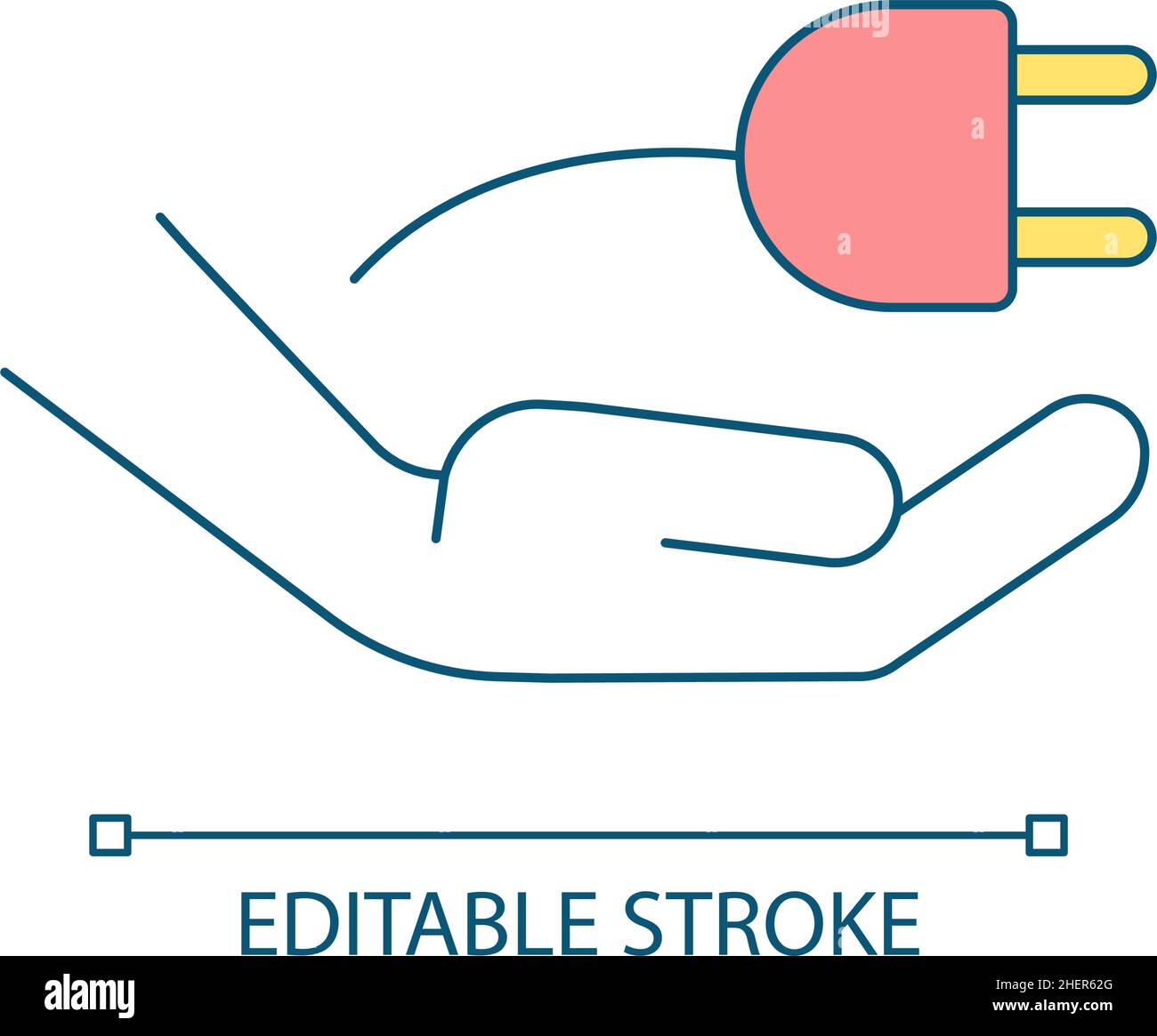 Unplug device RGB color icon Stock Vector Image & Art - Alamy