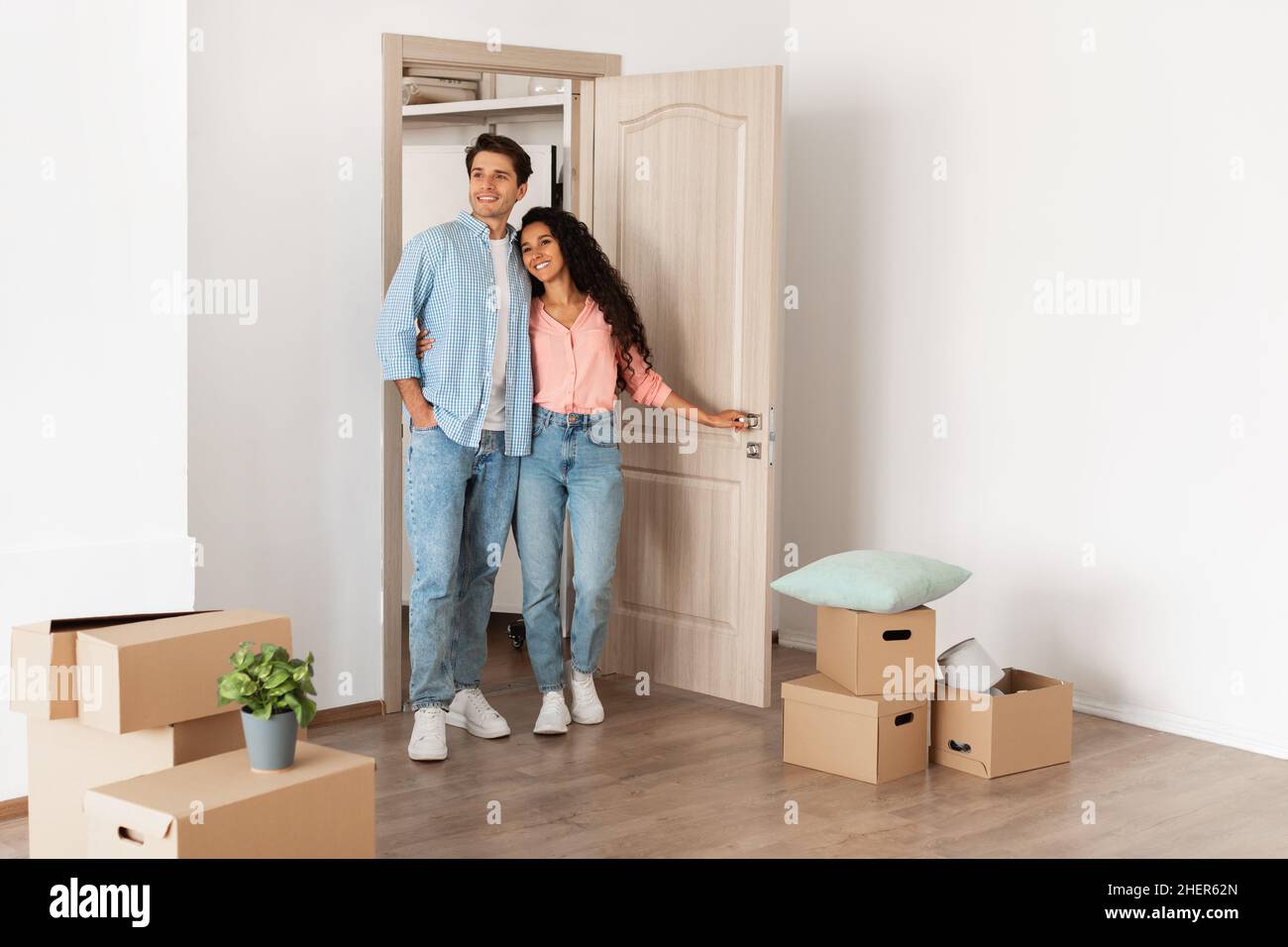 Excited homeowner hi-res stock photography and images - Alamy