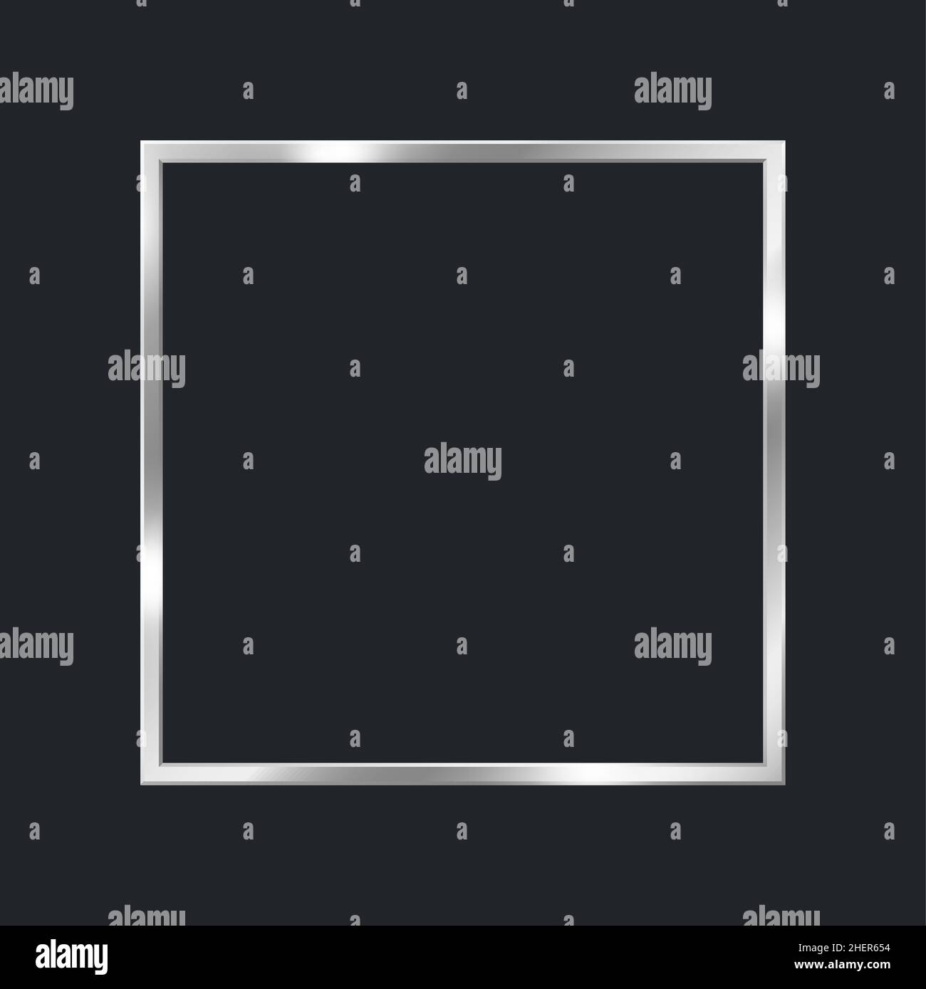 Realistic silver frame design Vector illustration Stock Vector Image ...