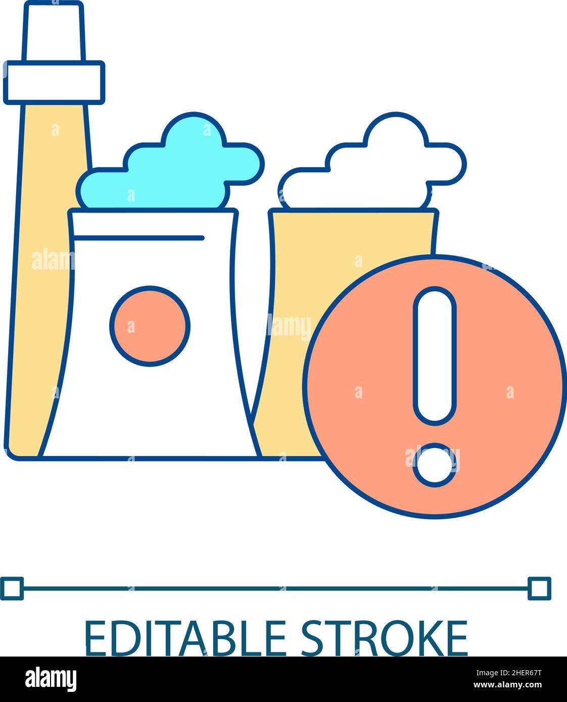 Industrial air pollution RGB color icon Stock Vector Image & Art - Alamy