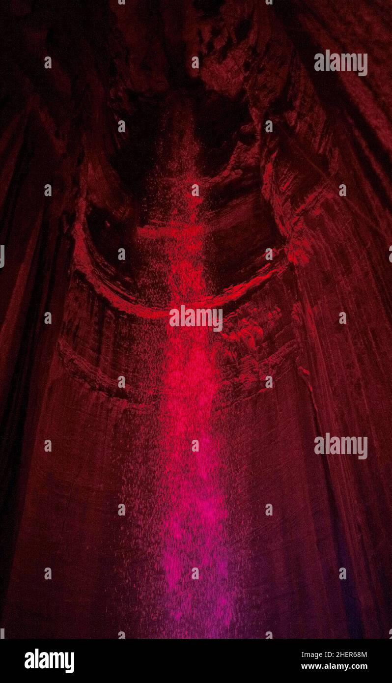 Ruby Falls is home to the tallest and deepest underground waterfall ...