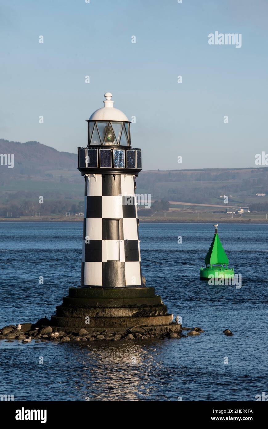 Perch Lighthouse Post Glasgow Inverclyde, Scotland Stock Photo - Alamy