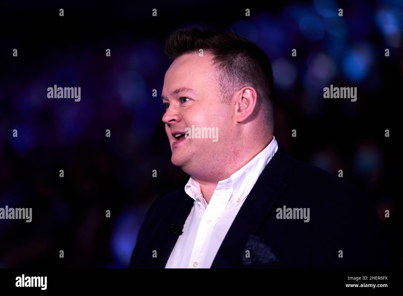 Stephen Murphy, snooker player interviewed during day four of the 2022 ...