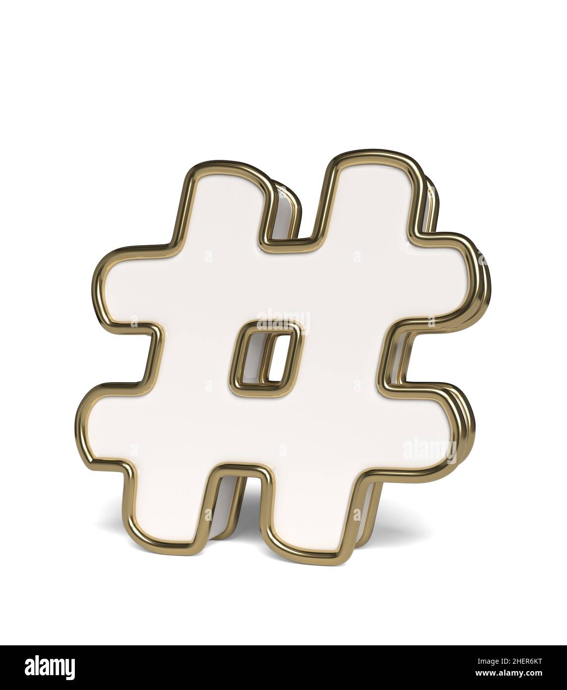 Hashtag symbol on a white background. 3D illustration Stock Photo - Alamy