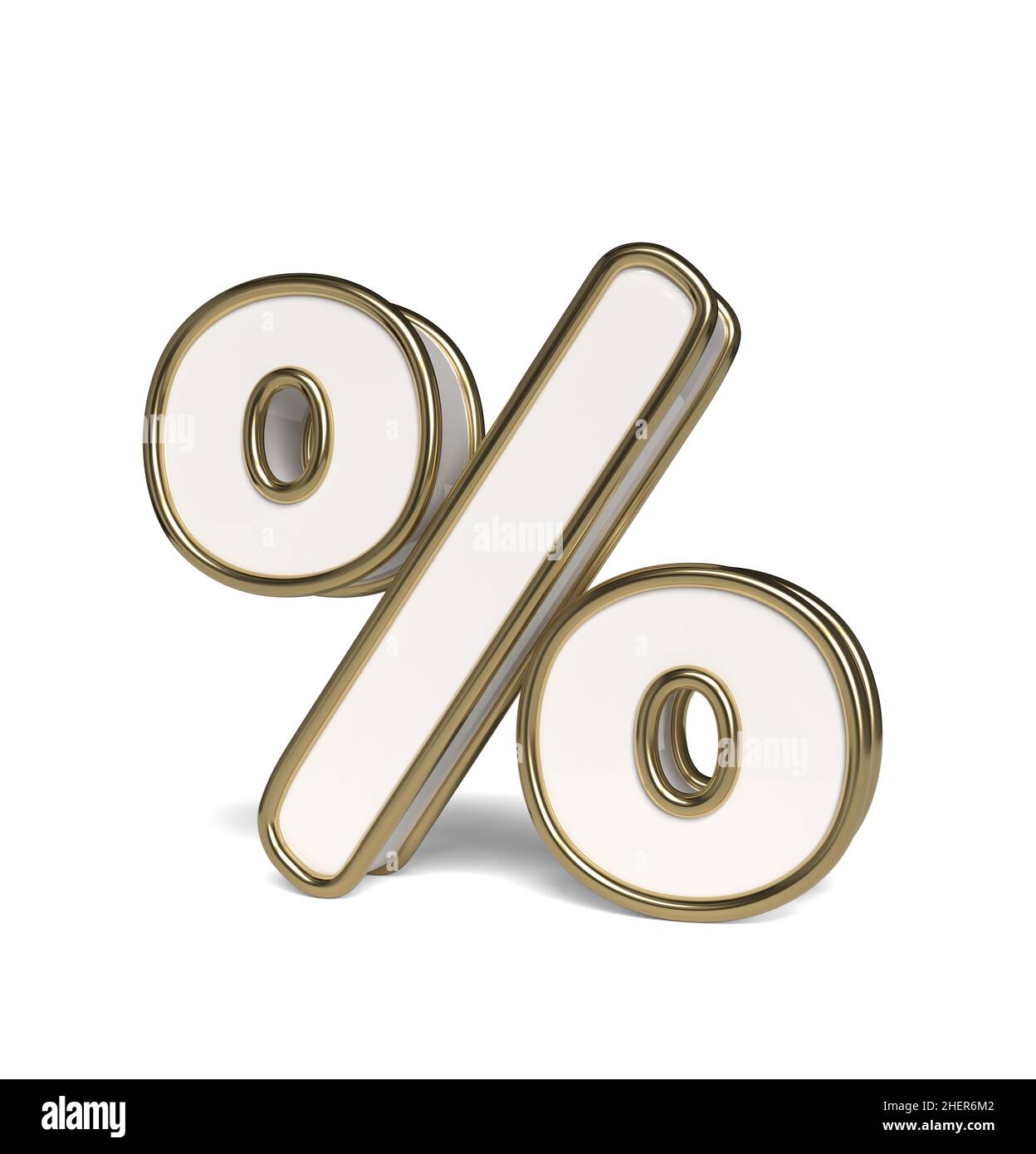 Percent sign on a white background. 3D illustration Stock Photo - Alamy