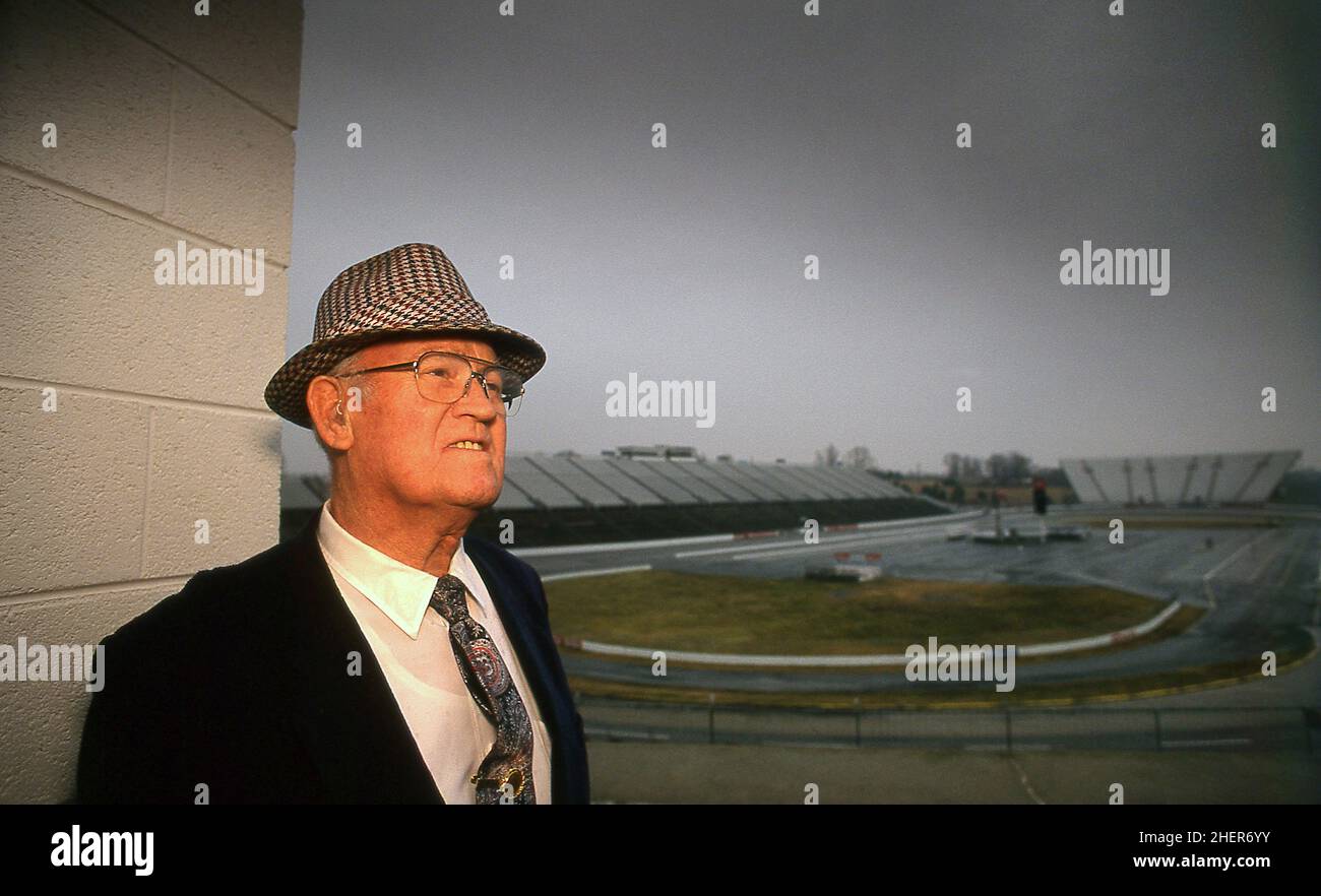 Owner H Clay Earles surveys Martinsville Superspeedway the oldest track ...