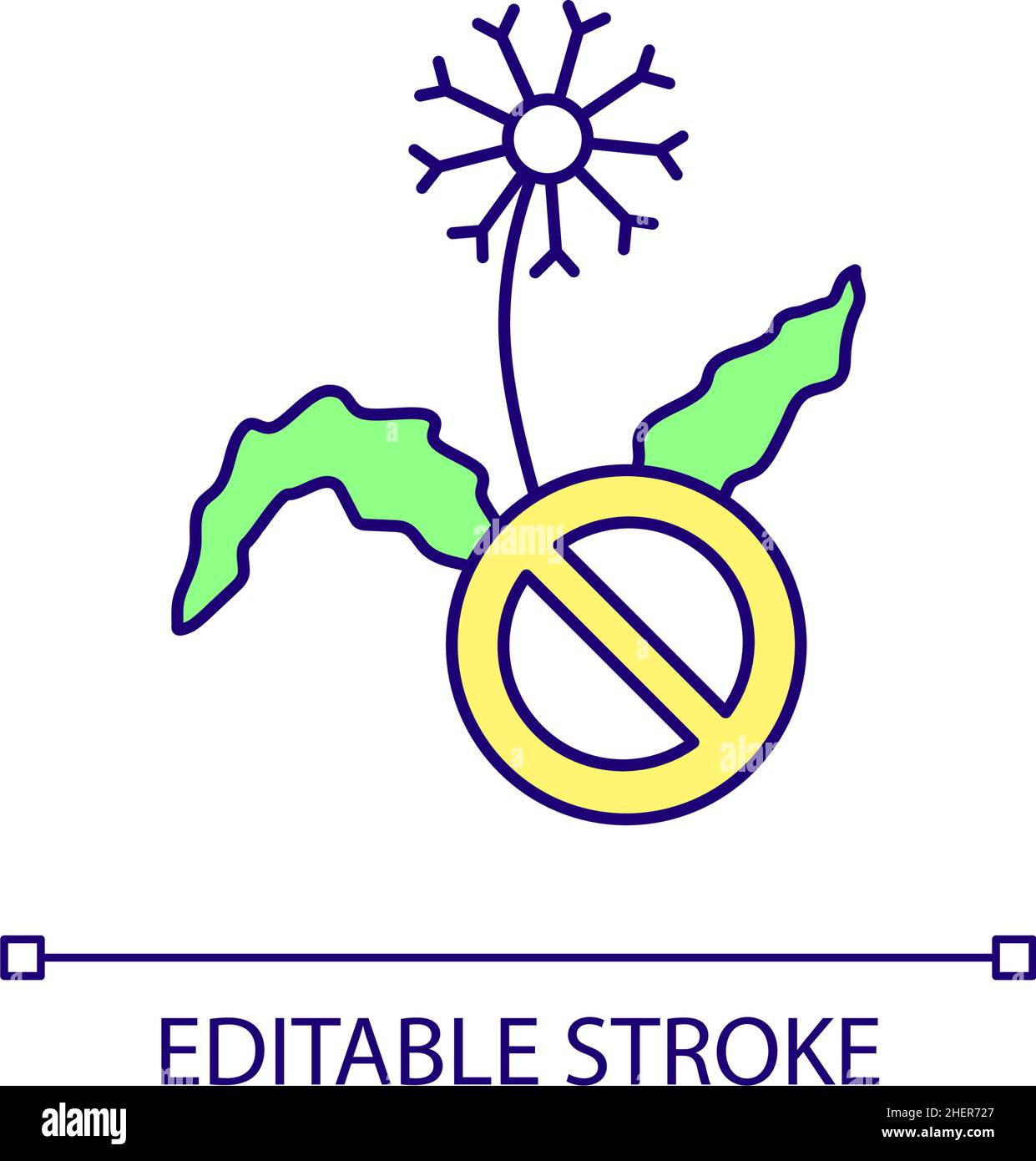 Removing weeds RGB color icon Stock Vector Image & Art - Alamy