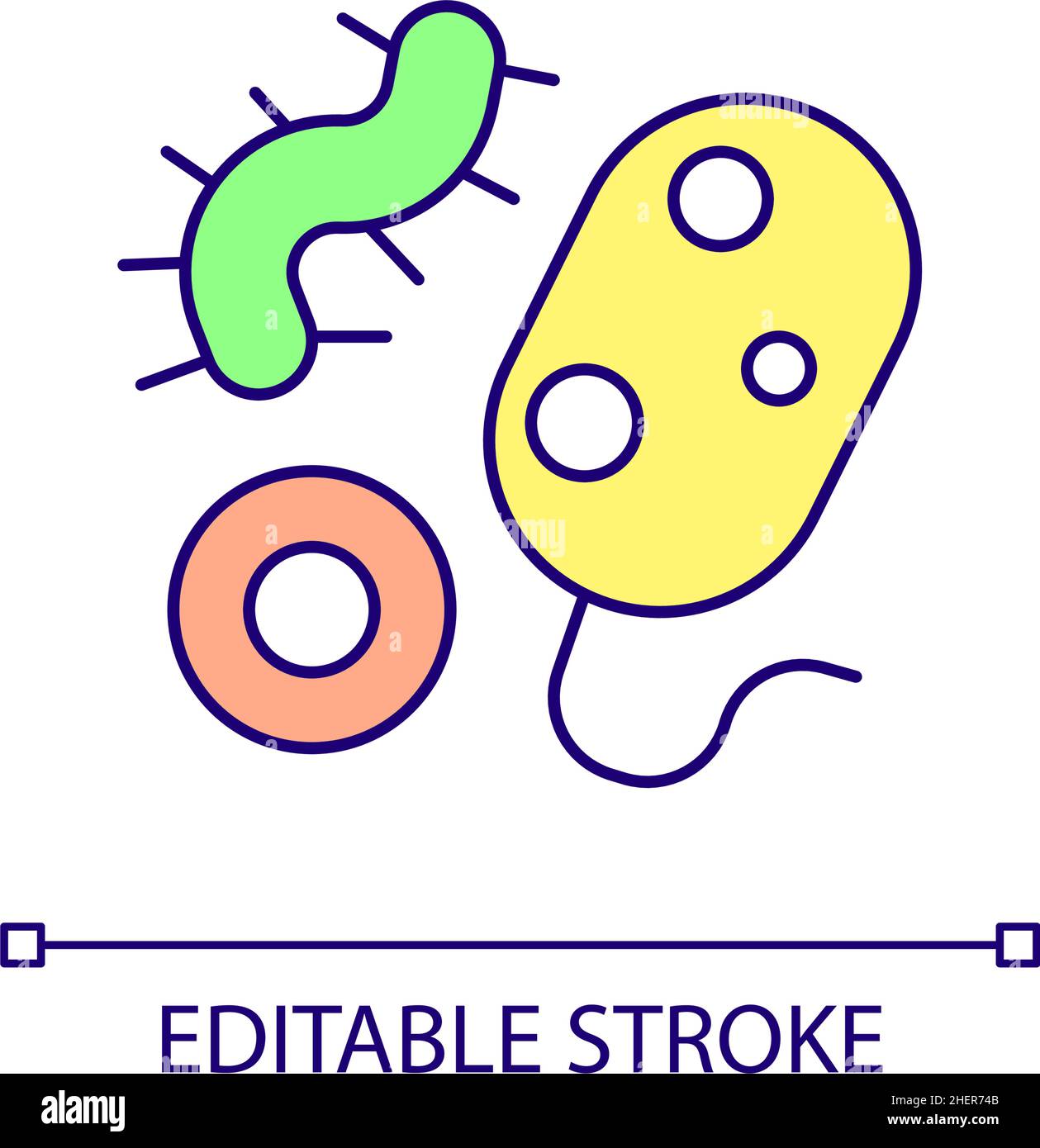 Bacterias RGB color icon Stock Vector Image & Art - Alamy