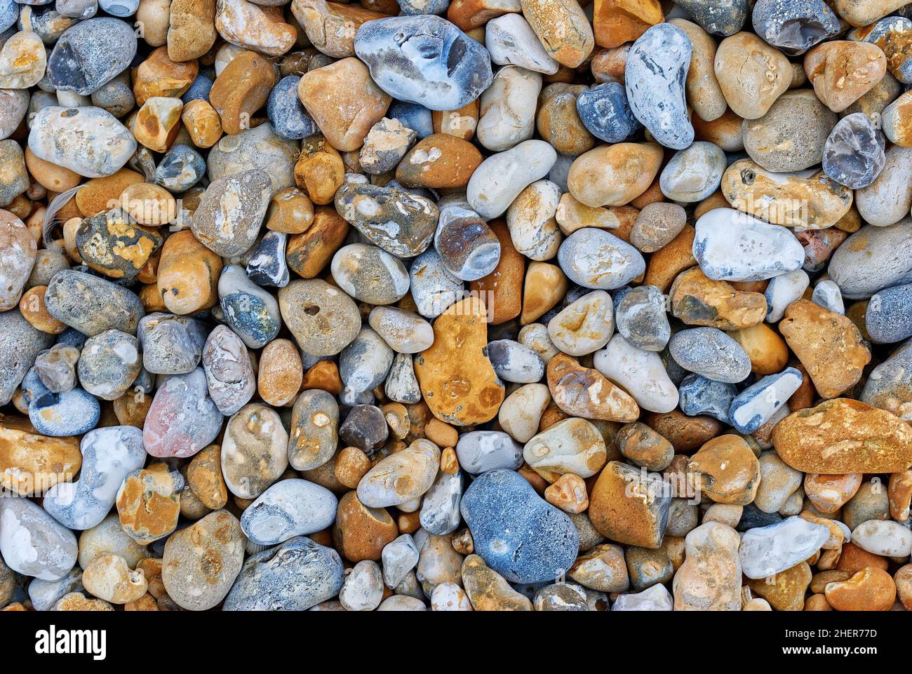 Close-up section of stones and pebbles on a British beach Stock Photo ...