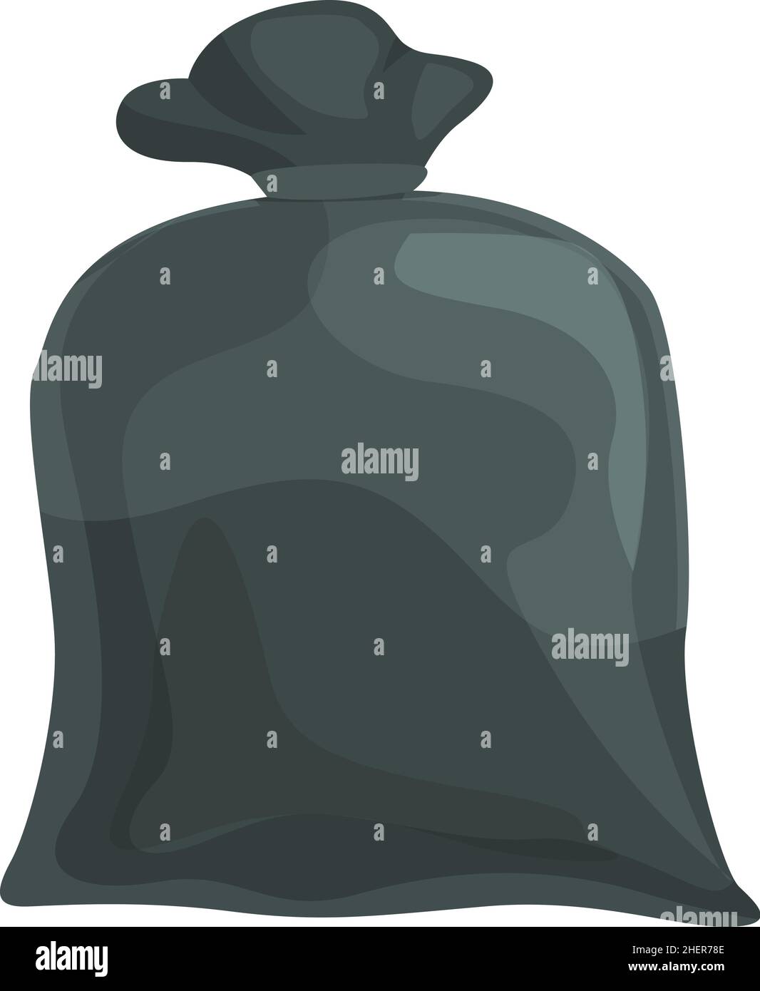 Trash bag icon cartoon vector. Garbage bin. Waste plastic Stock Vector ...