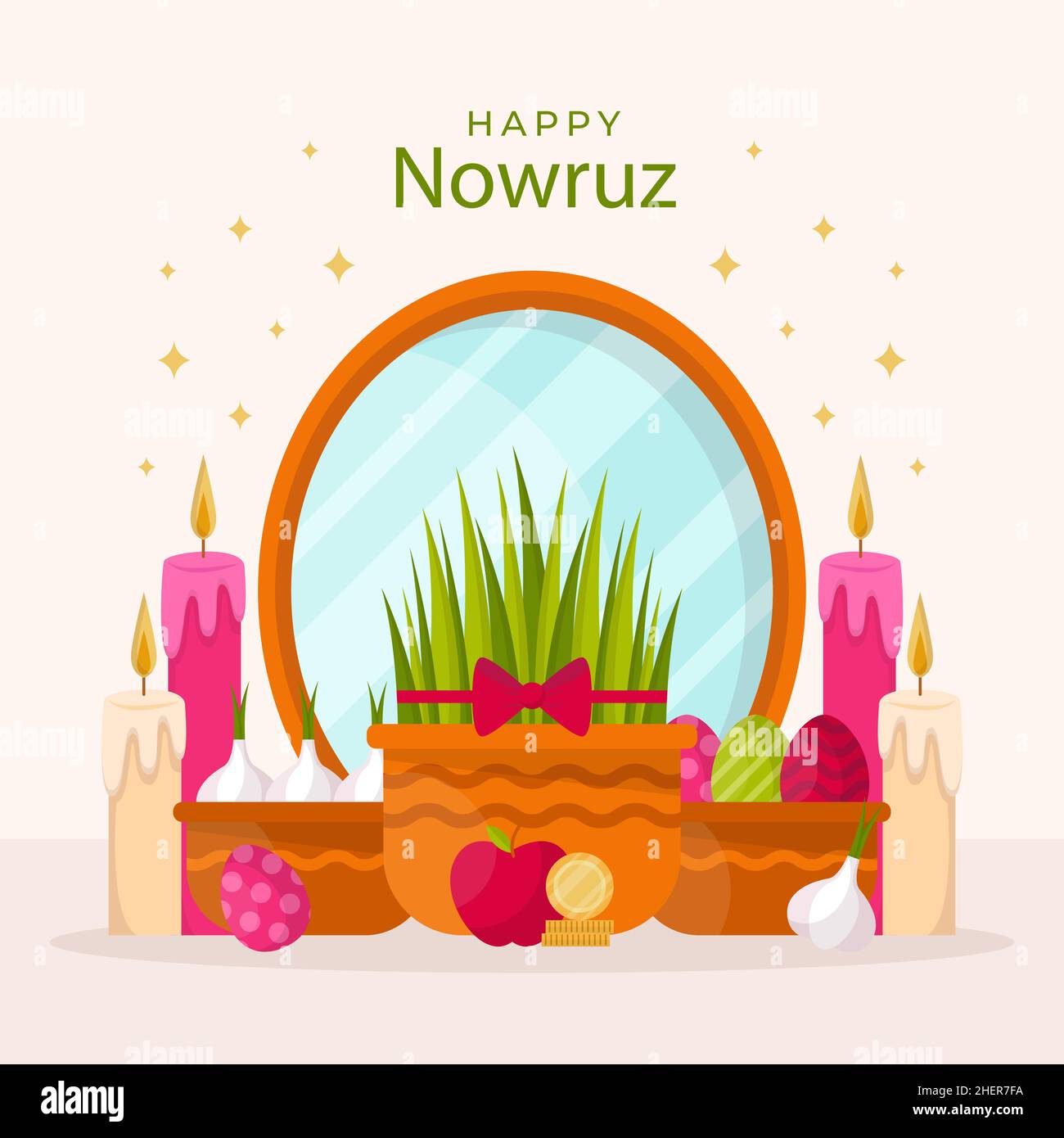 Flat nowruz illustration Vector illustration Stock Vector Image & Art ...
