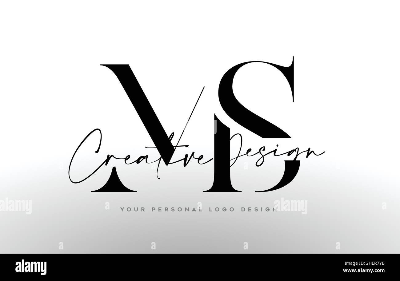 MS Letter Logo Design with Serif Font. MS Icon Logo with united ...