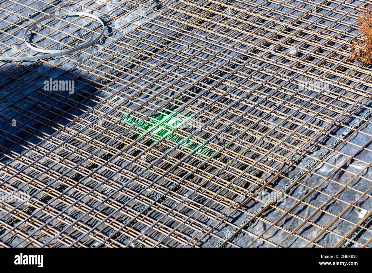 iron rod for the concrete foundation in detail Stock Photo - Alamy