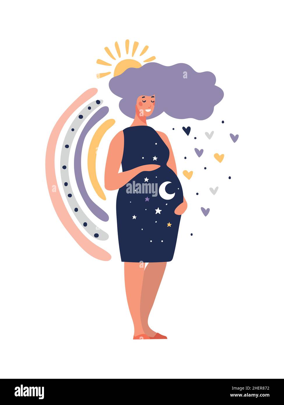 Woman pregnant sun Stock Vector Images - Alamy