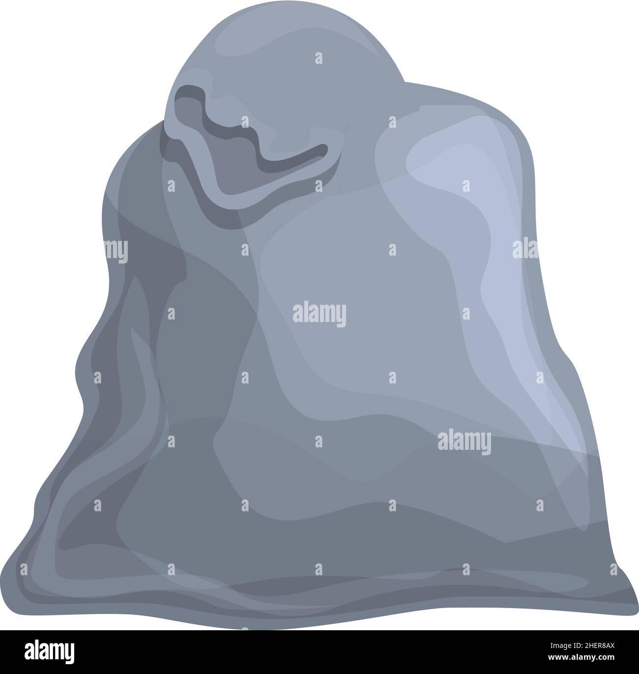 Plastic trash bag icon cartoon vector. Garbage bin. Waste sack Stock ...