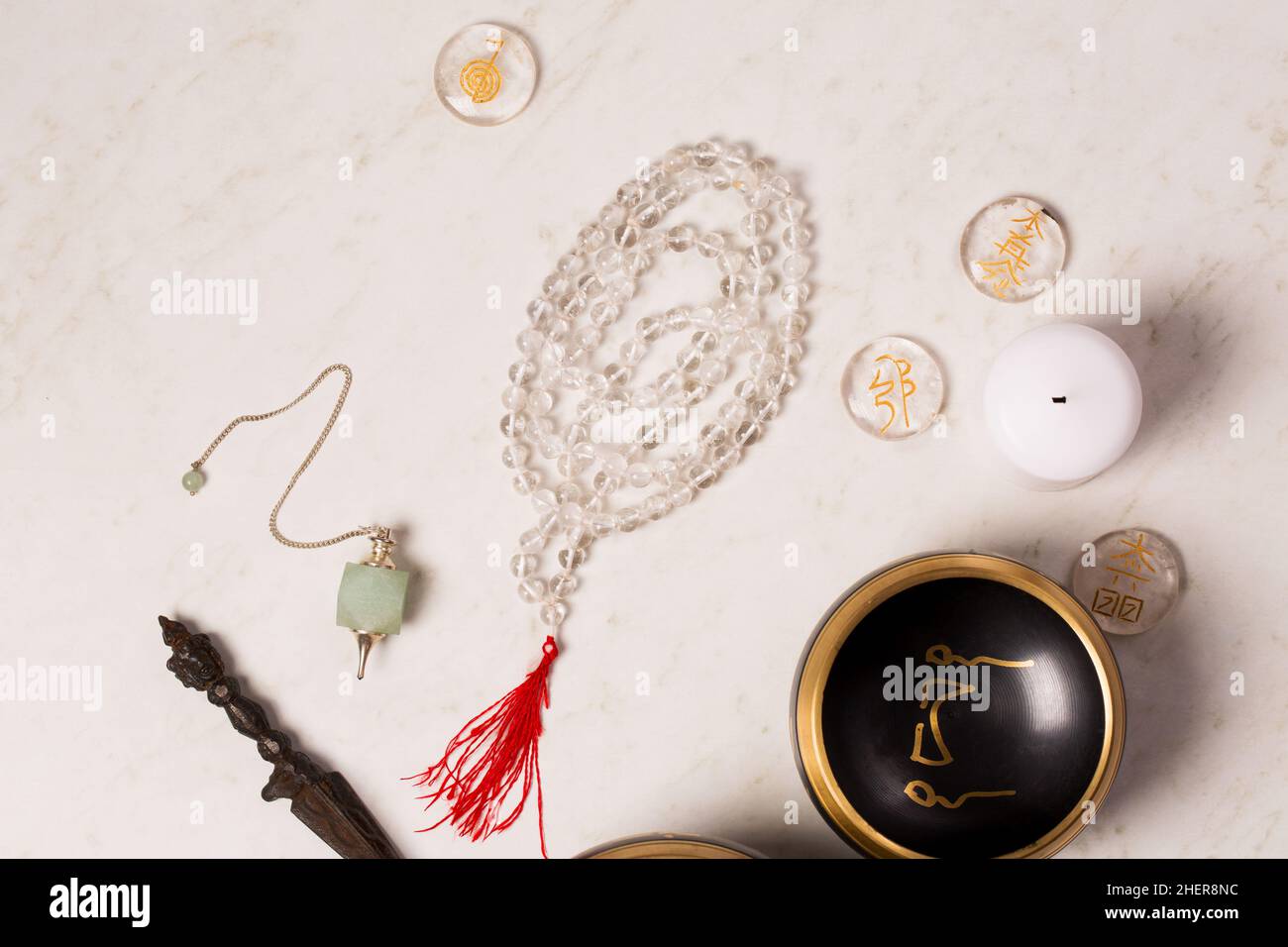 Pendulum, singing bowls and other healing tools for healing in Reiki ...