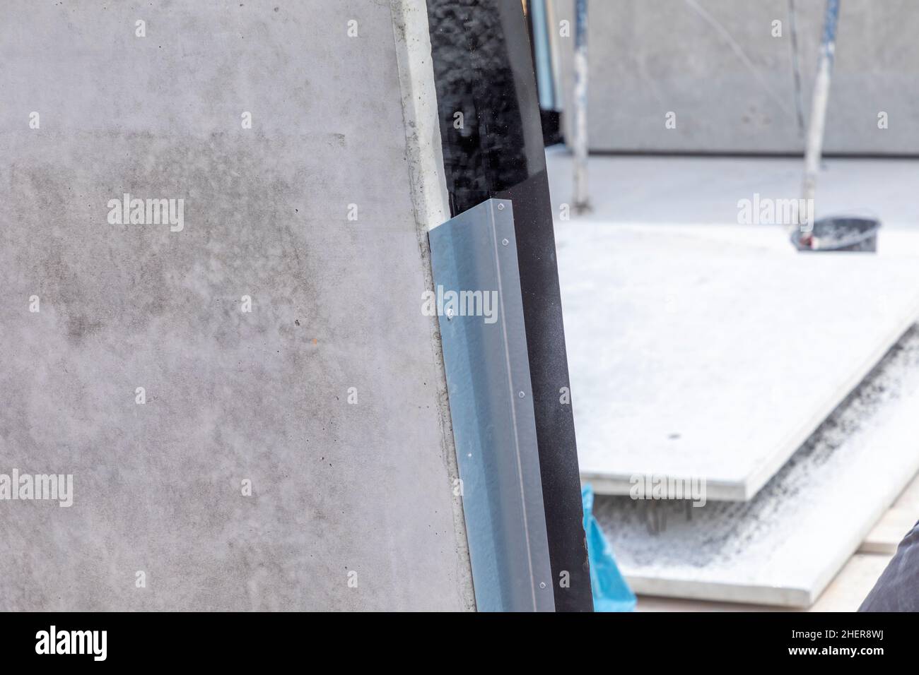 cellar at a construction site with waterproof concrete called white ...