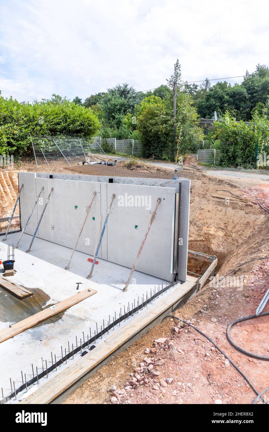 cellar at a construction site with waterproof concrete called white ...