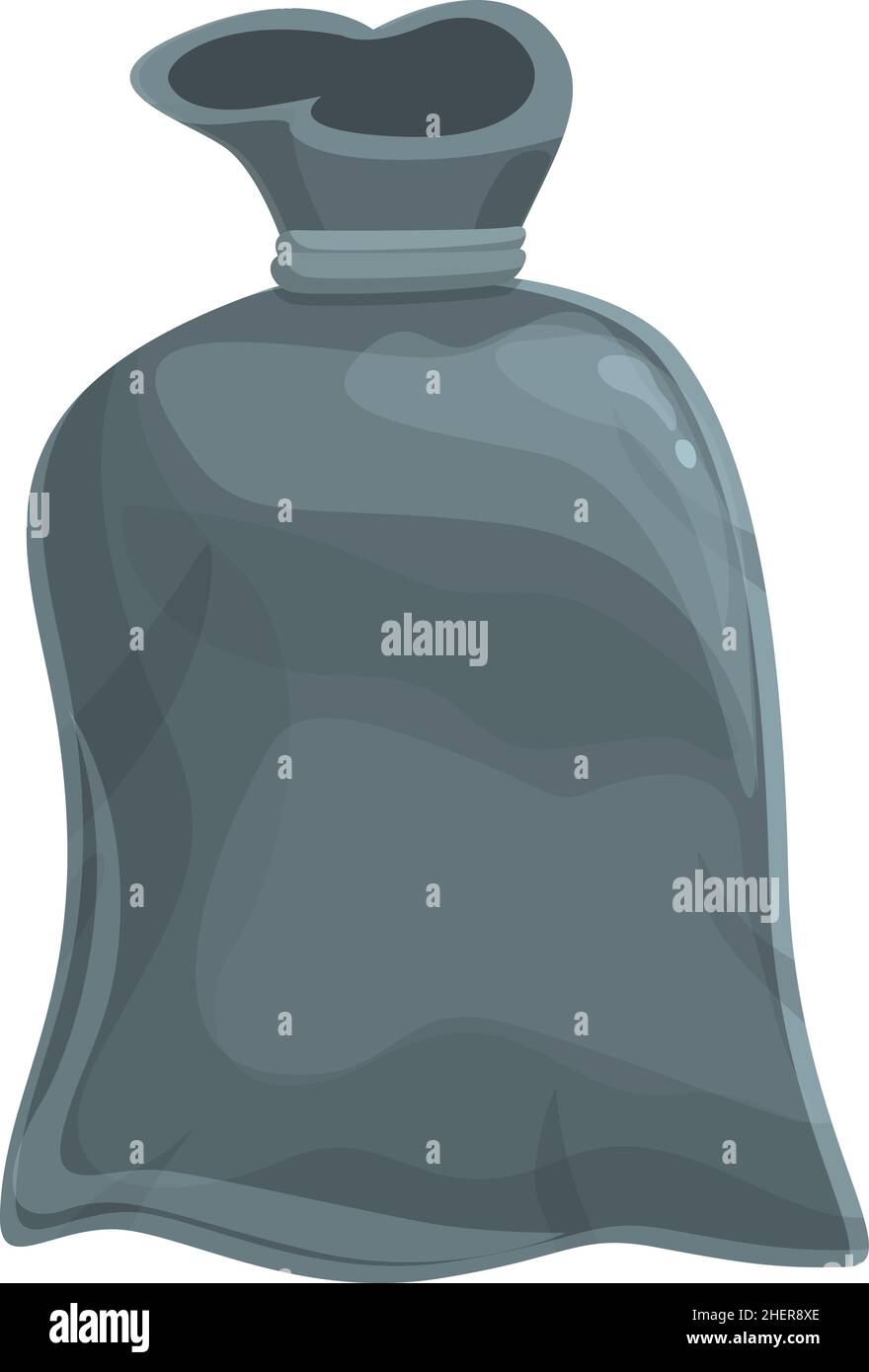 Trash bag container icon cartoon vector. Plastic bin. Sack can Stock ...