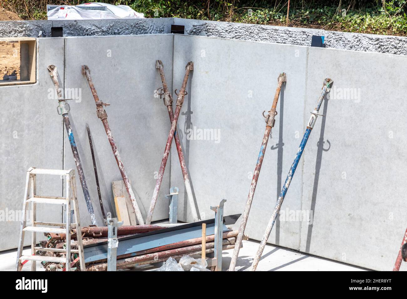cellar at a construction site with waterproof concrete called white ...