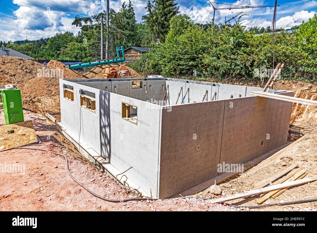 cellar at a construction site with waterproof concrete called white ...