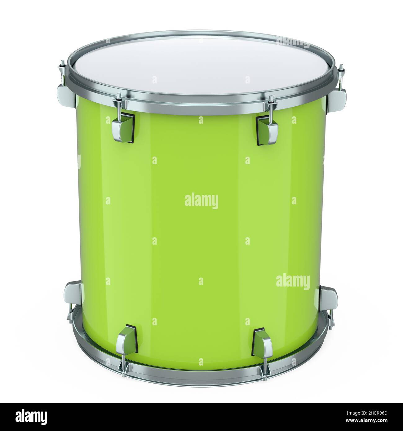 Realistic drum on white background. 3d render concept of musical ...