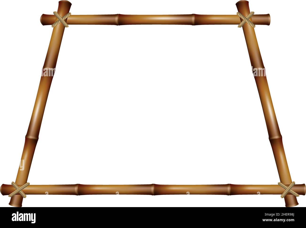 Decorative wooden stick frame. Tree branch border Stock Vector Image ...